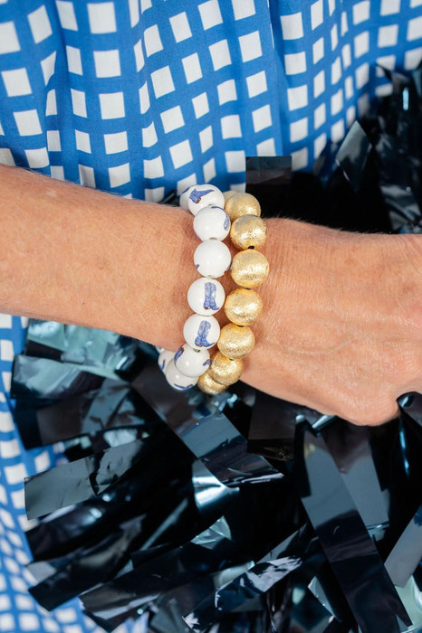 Georgia Cowboy Boot - Navy Boot & 1 Gold 14mm - Bracelet Bundle ...