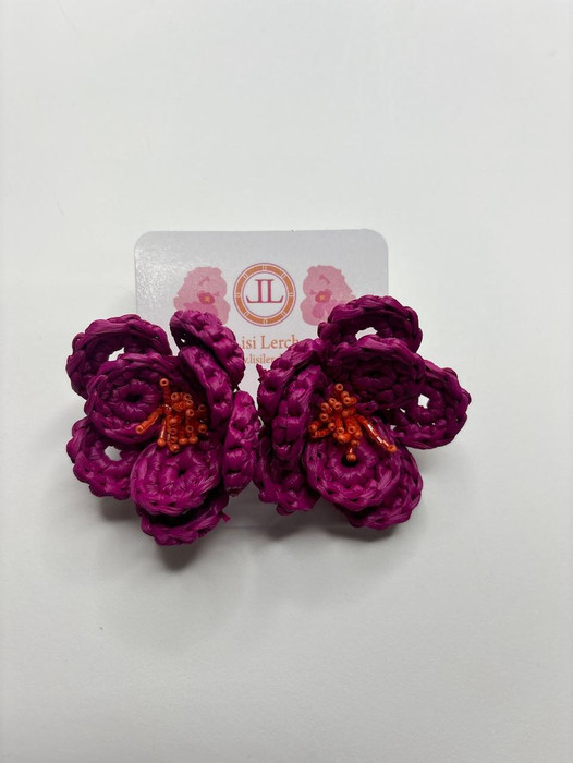 Extra Large -Purple Woven Flower with Beaded Center - Sample Sale Final ...