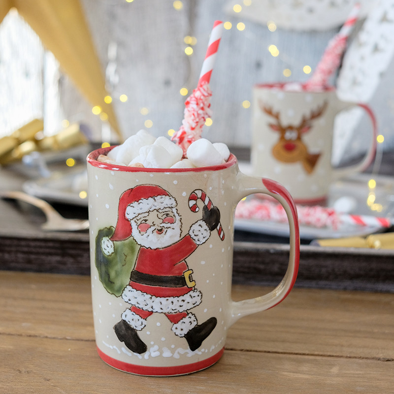 14 oz Santa's Elves Mug Santa Claus - Stoneware & Co.