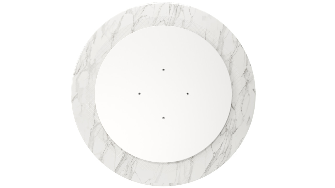 Tulip Marble Dining Table - 32" Round, Gray Base