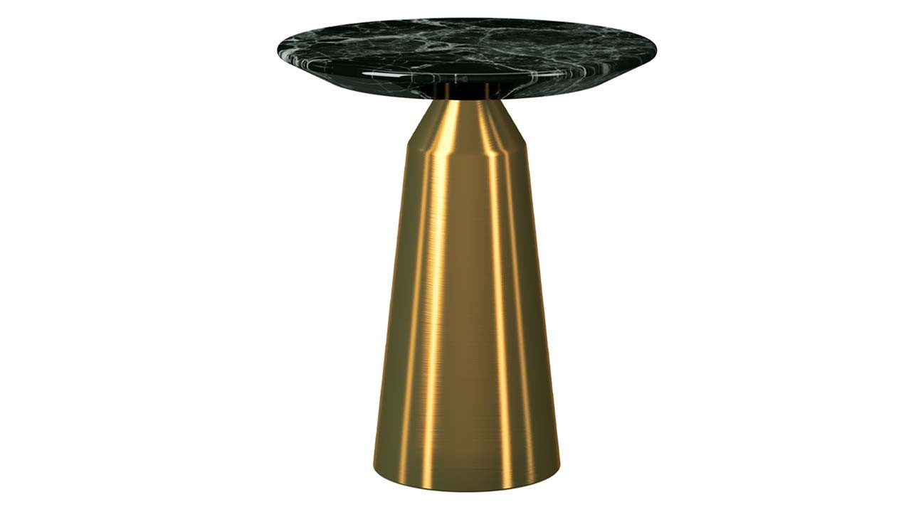 Lodge Gold-Marble Side Table