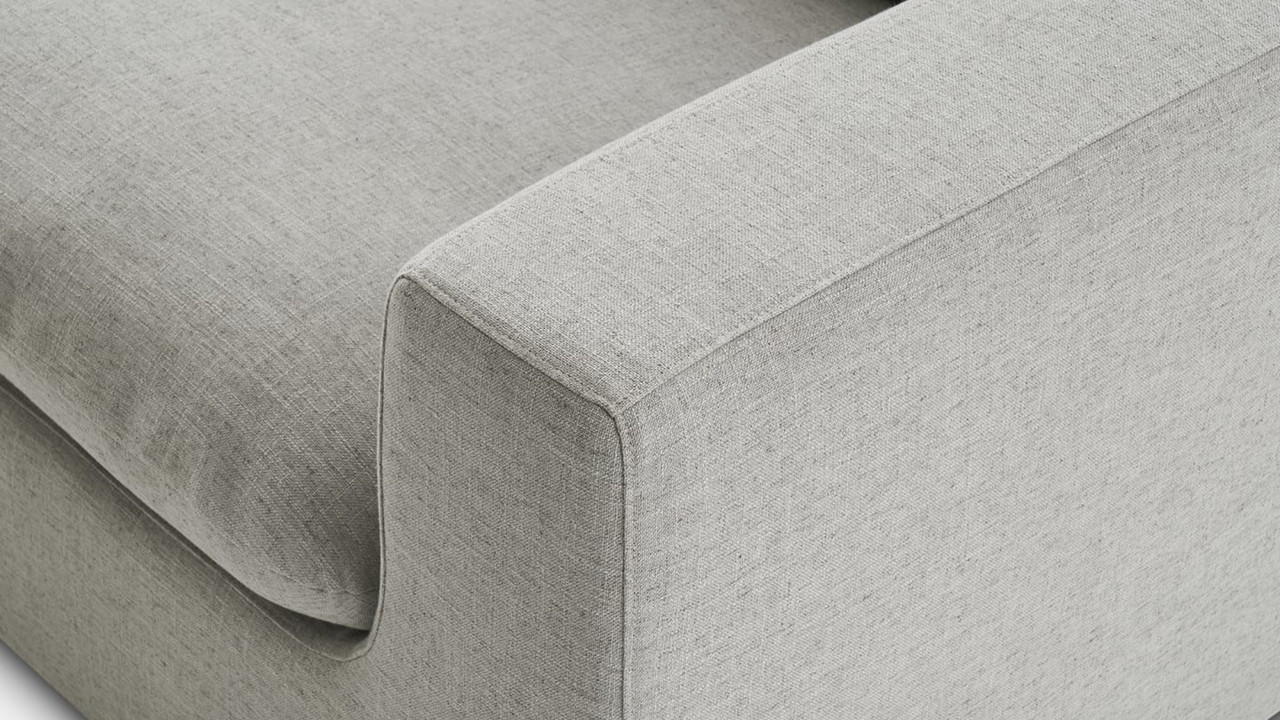 Duke 157" Deep Seat Sectional Sofa, 5 Seater, Gray