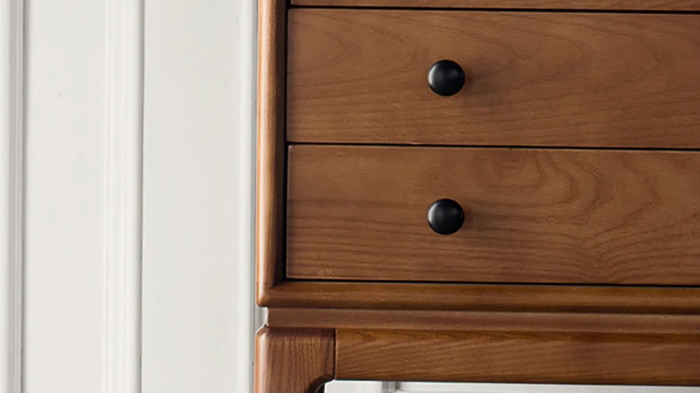 H Solid Wood Drawer, Walnut