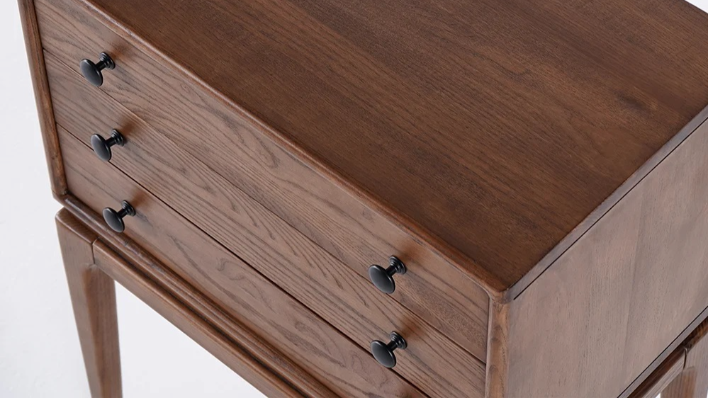 H Solid Wood Drawer, Walnut