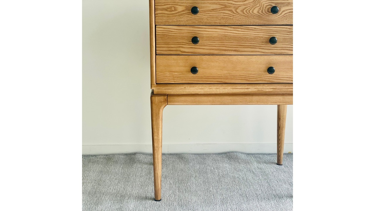 H Solid Wood Drawer, Natural