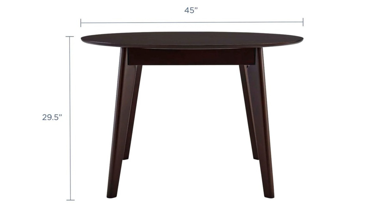 Larsen Wood Dining Table - 45" Round, Cappuccino