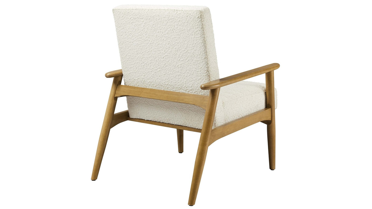 Zain Boucle Lounge Chair, Ivory