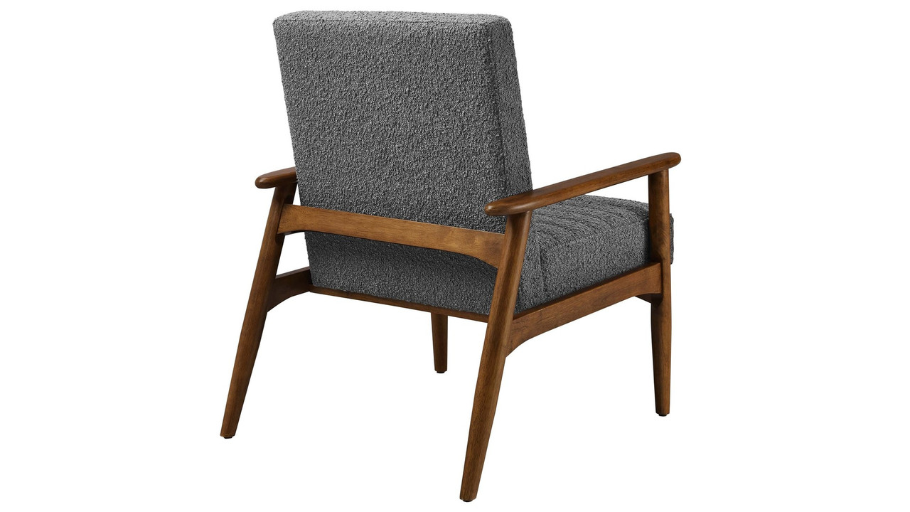 Zain Boucle Lounge Chair, Charcoal