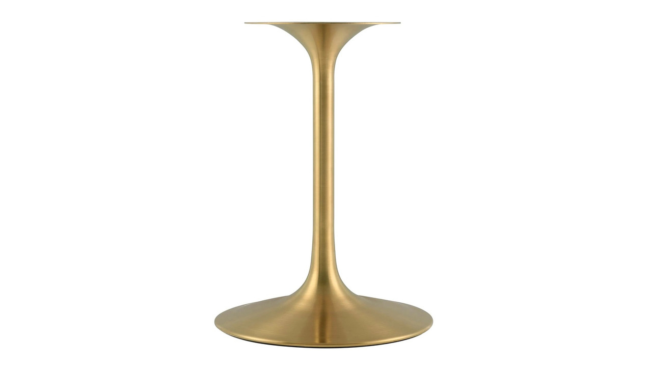 Tulip Marble Dining Table - 36" Round, Gold Base