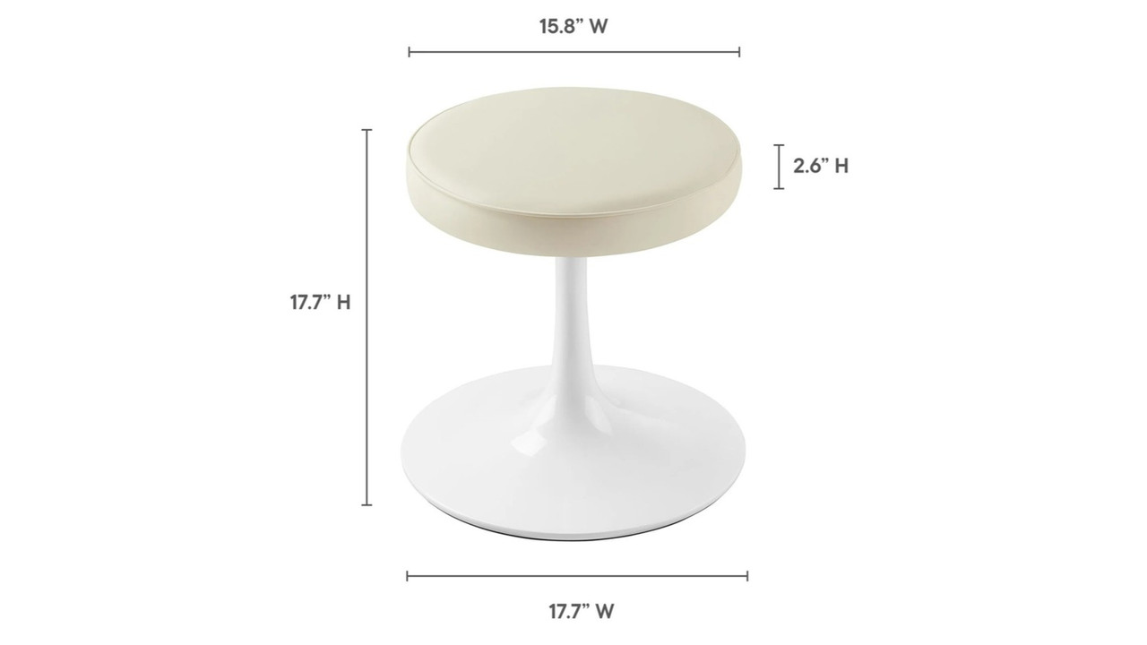 Rose Stool, Beige Leather