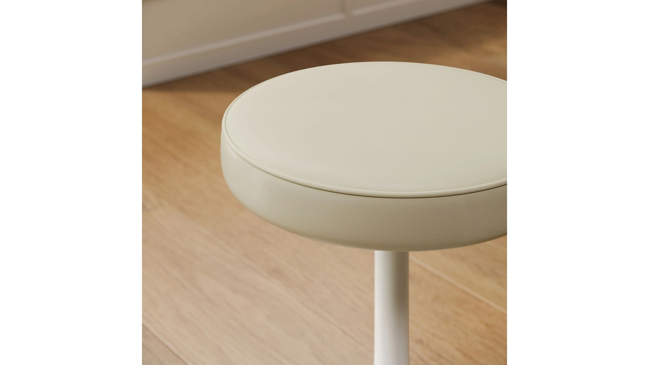 Rose Stool, Beige Leather