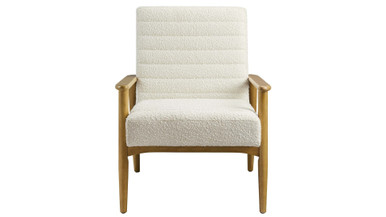 Zain Boucle Lounge Chair, Ivory