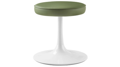Rose Stool, Green Leather