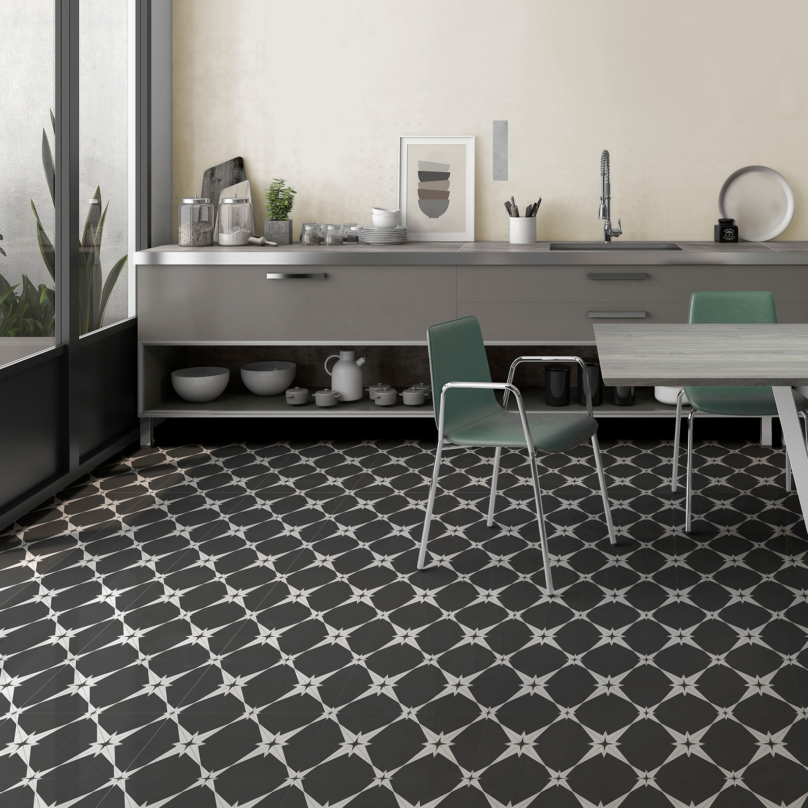 Patterned Blue Moroccan Style Tiles in Liverpool