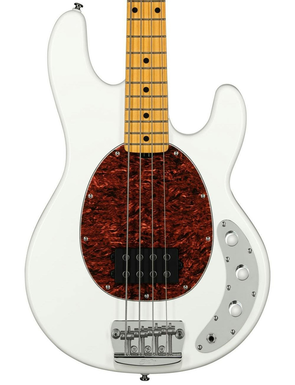 Sterling by Music Man Stingray 4 in Classic Olympic White - Andertons ...