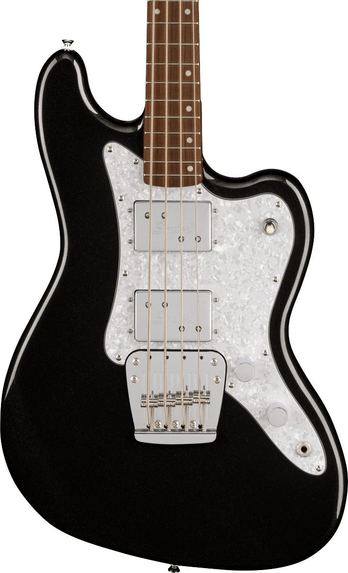 Squier Paranormal Rascal HH Short-Scale Bass Guitar in Metallic Black ...