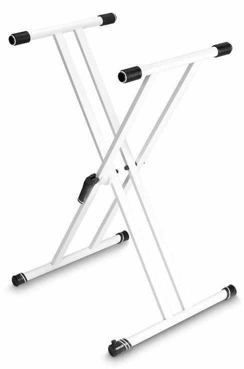 Gravity Double Braced Keyboard Stand X-Form - WHITE - Andertons Music Co.