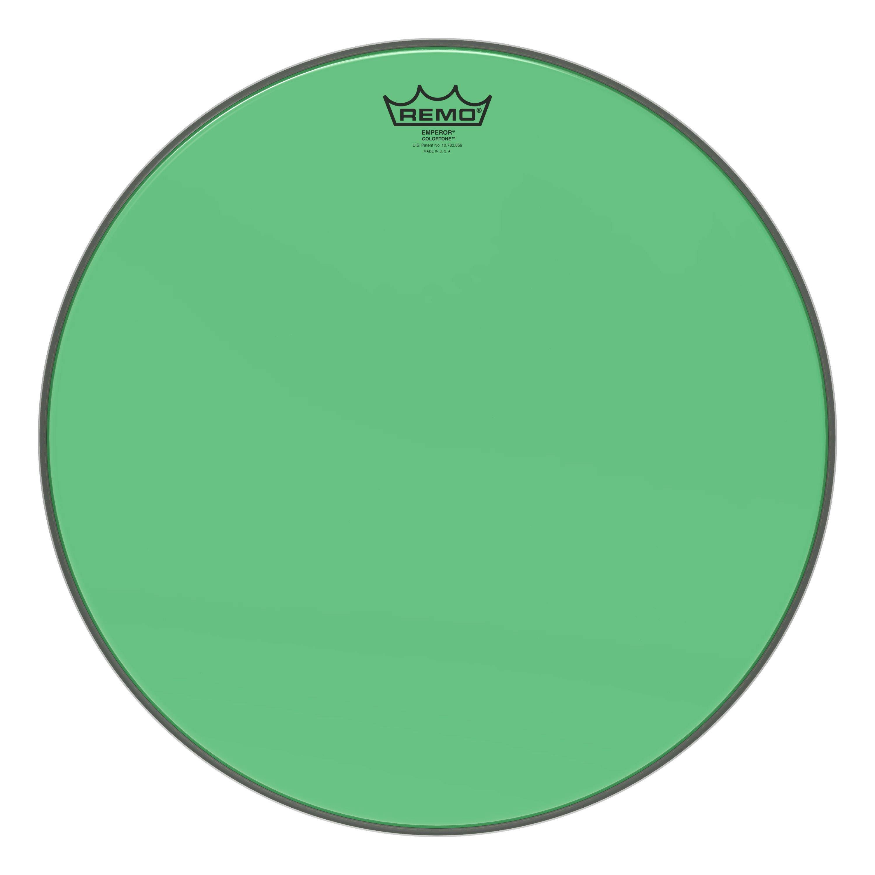 Remo Emperor Colortone Batter Drum Head - Green - 18" - Andertons Music Co.