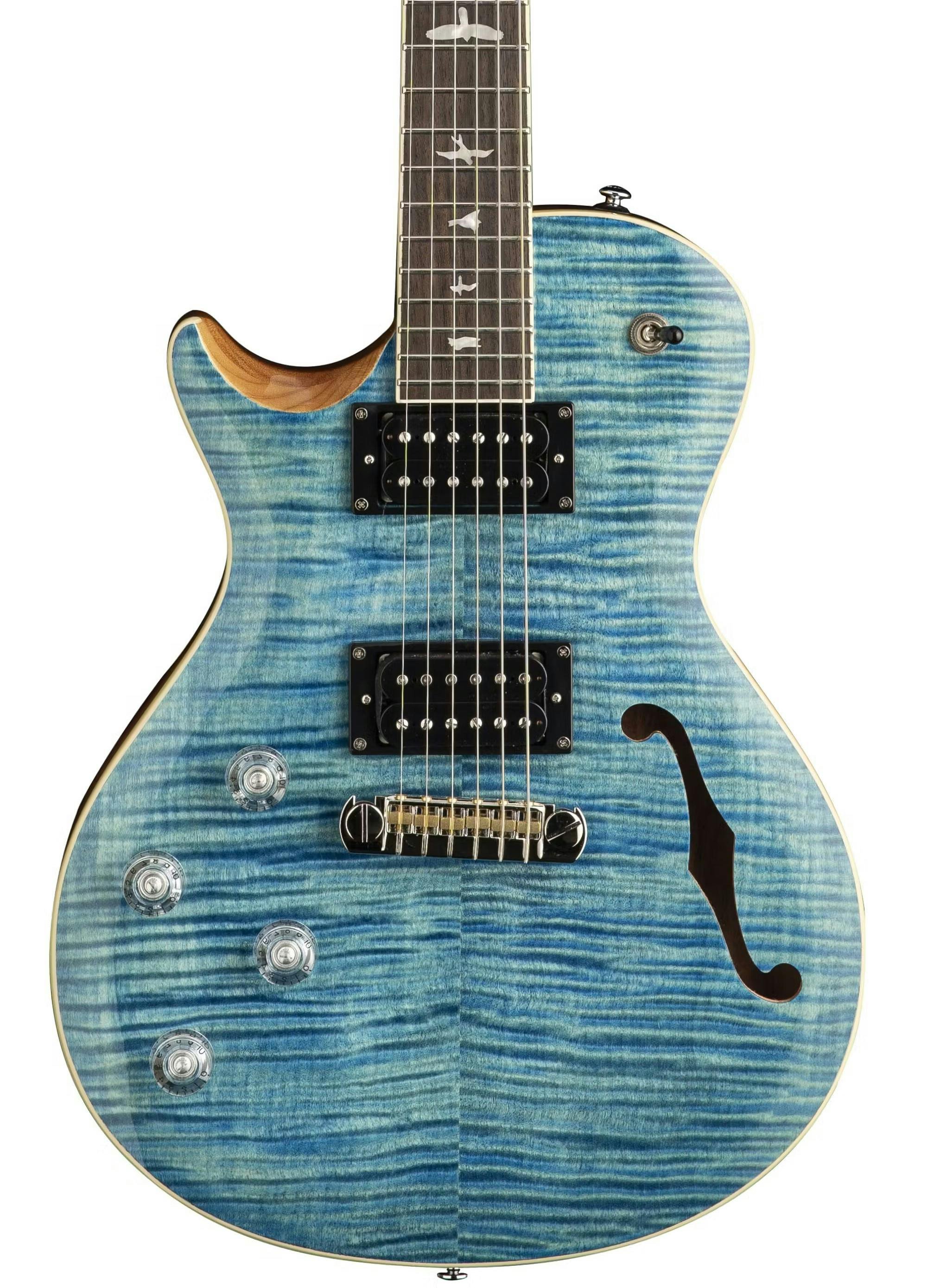 PRS SE Zach Myers Left-Handed Semi-Hollow Electric Guitar in Myers Blue ...