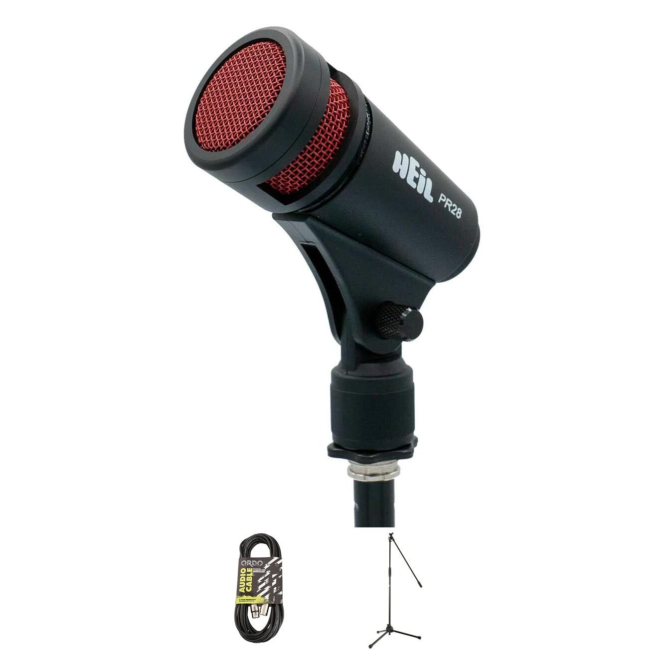 Heil Sound PR28 Mic Bundle w/ Stand and XLR Cable - Andertons Music Co