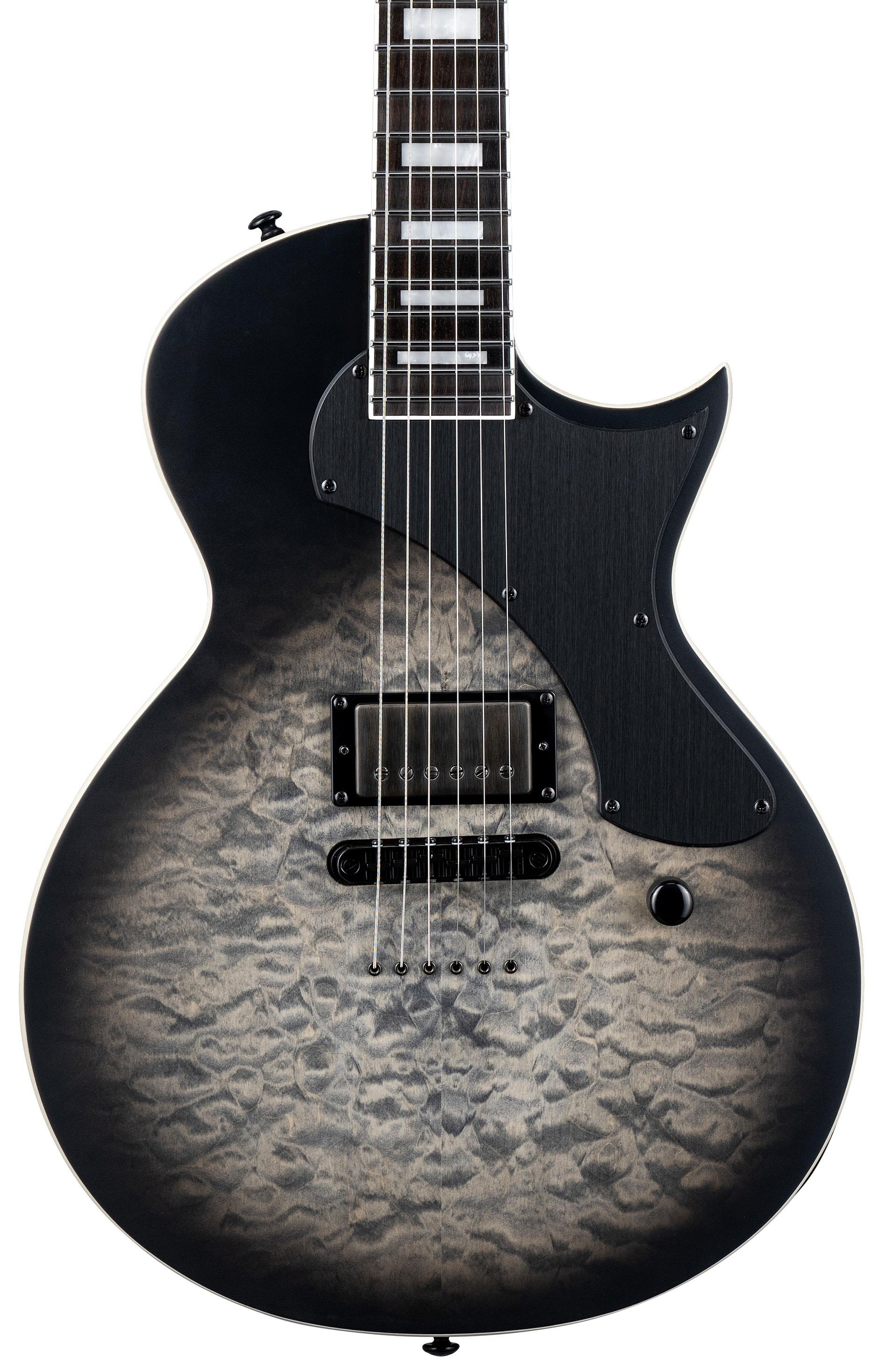 ESP LTD EC-01FT Electric Guitar in Charcoal Burst Teardrop Satin ...
