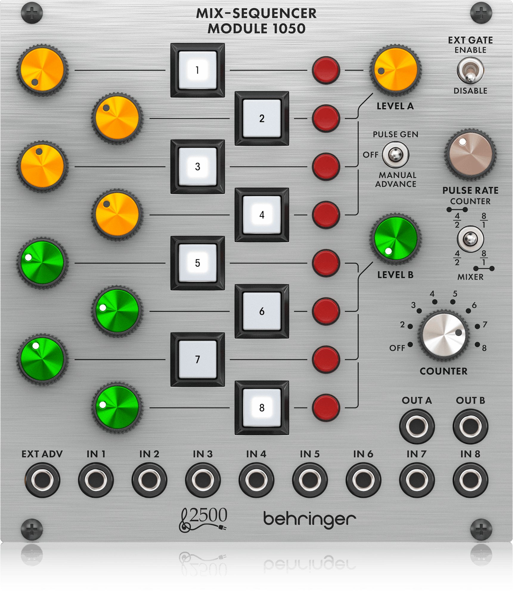 Behringer Legendary 2500 Series 8-Channel Mixer/Sequencer Eurorack ...