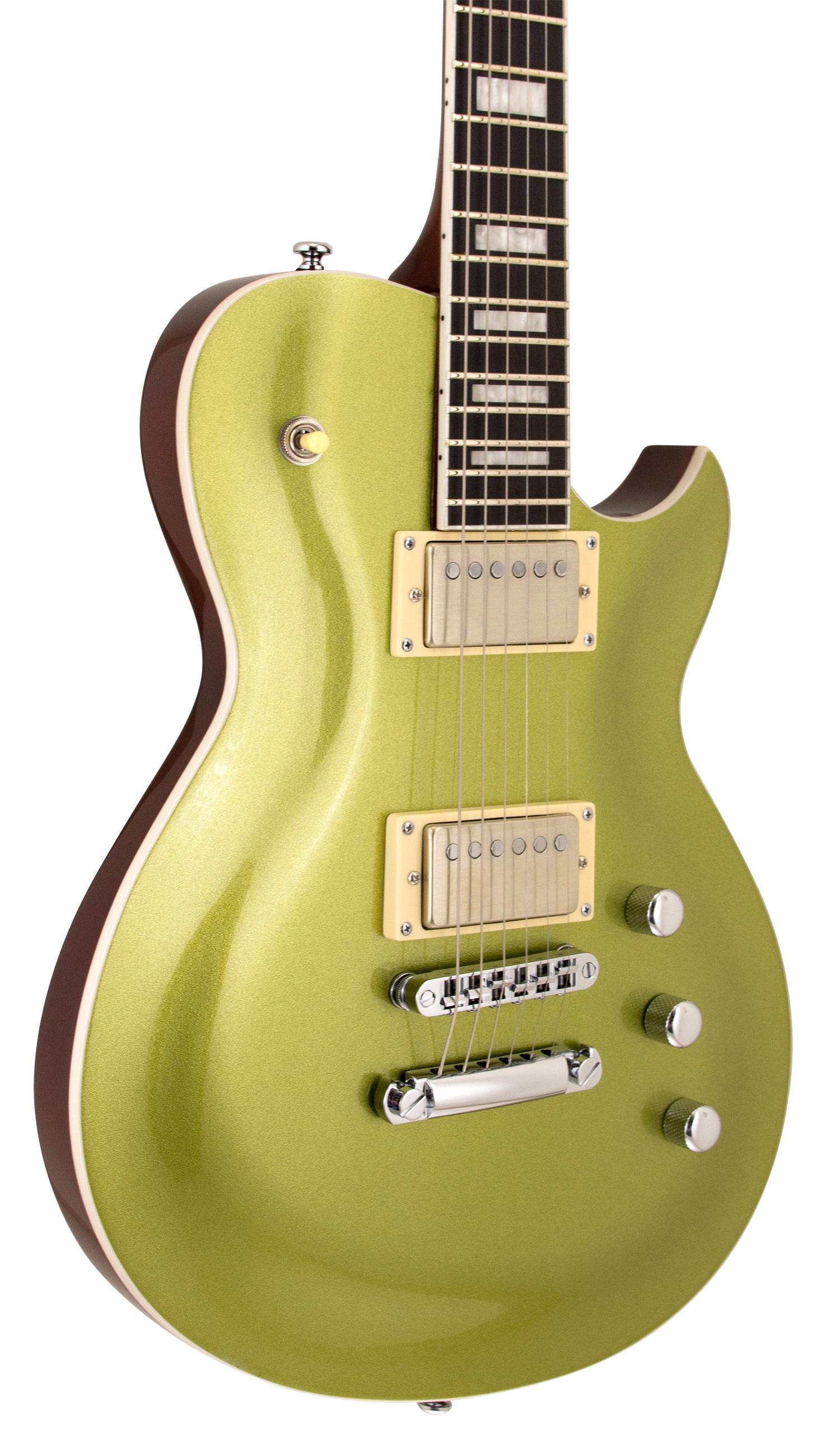 Reverend Roundhouse HH Electric Guitar in Metallic Limeade - Andertons ...