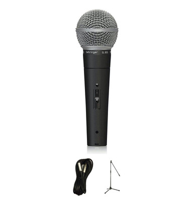 Behringer SL85S Dynamic Microphone Bundle with Mic Stand and XLR Cable ...
