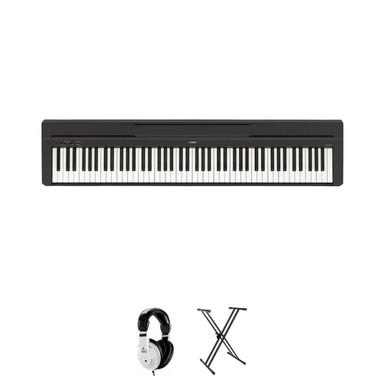 Yamaha P45 Digital Piano in Black Bundle with Headphones and Stand ...