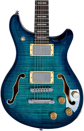 Sire Q7 Hollowbody Electric Guitar in Trans Blue - Andertons Music Co