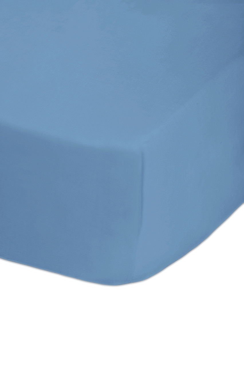 4ft Bed Light Blue Easy Care Fitted Sheet - 68 Pick Polycotton ...