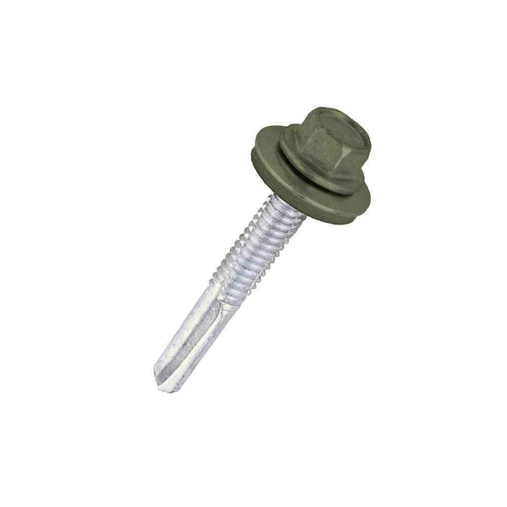 32mm x 5.5mm Painted Hex Head Self Drilling Screws with EPDM Washer ...