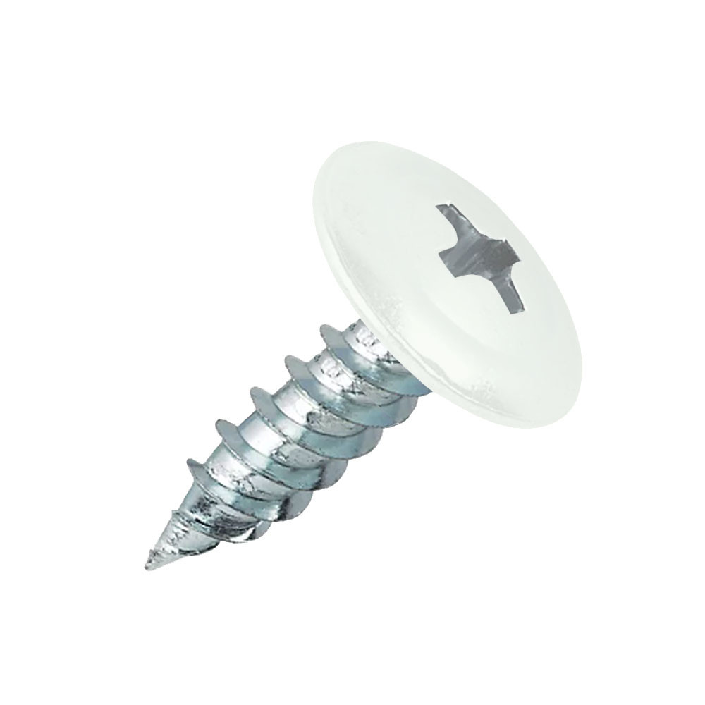 19mm × 4.2mm Painted Wafer Head Self Tapping Screws – BZP Steel