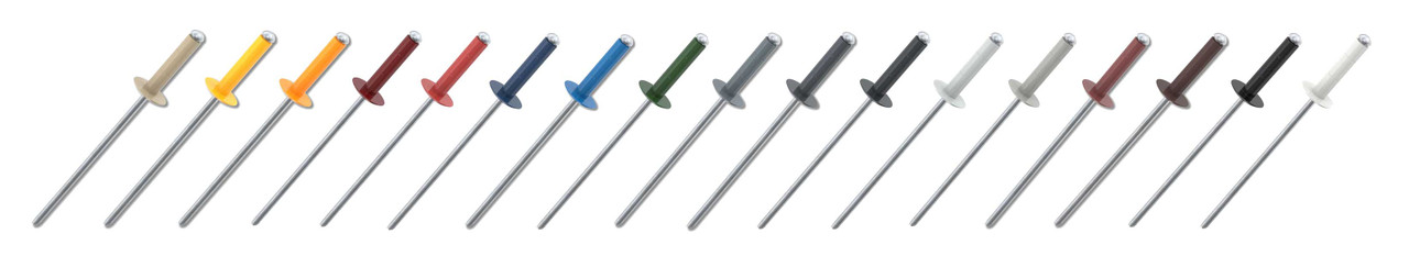 15mm x 4.8 Painted Multigrip Blind Dome Rivets