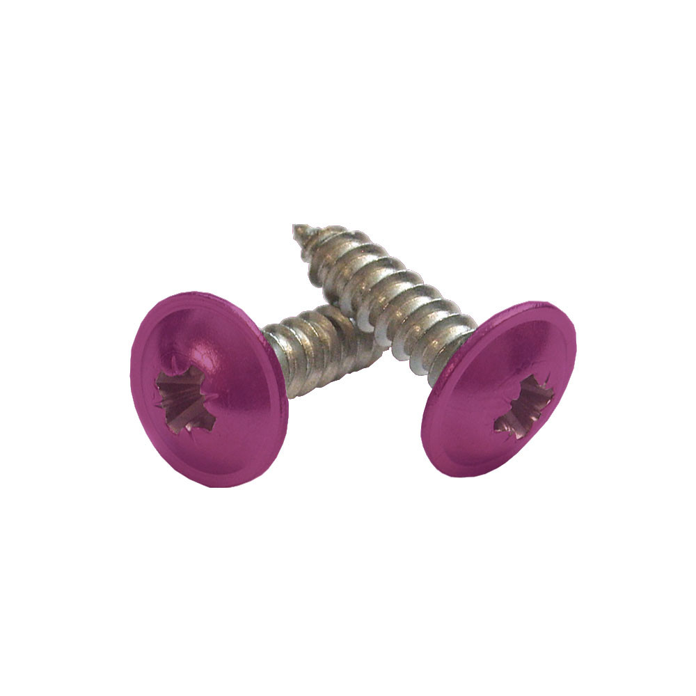 RAL 4006 Traffic Purple 25mm x 4.2mm Painted Wafer Head Self Tapping Screws