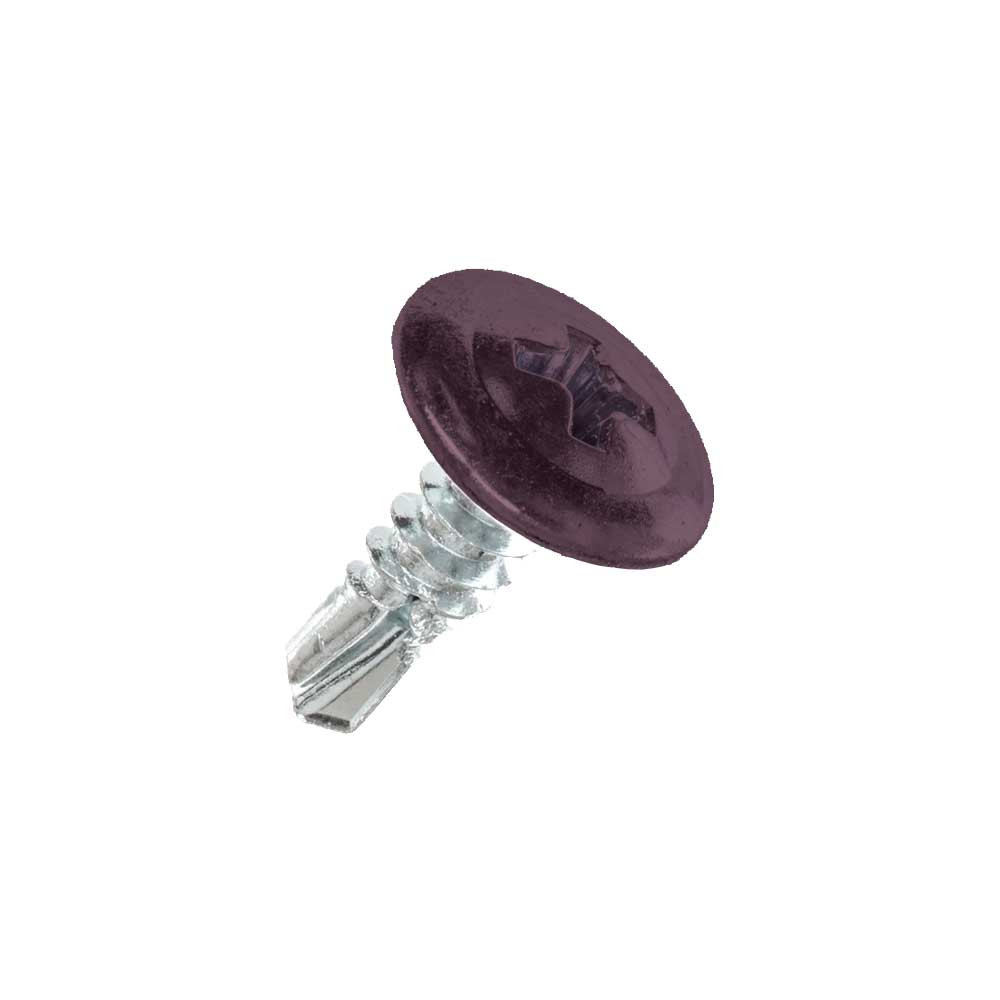 RAL 4007 Violet Purple Painted Wafer Head Self Drilling Screws