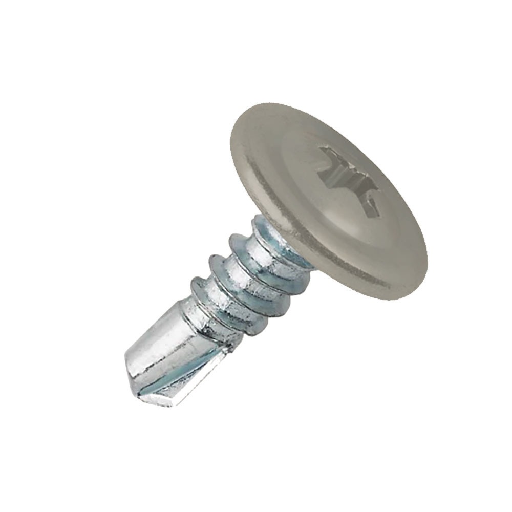 RAL 7032 Pebble Grey Painted 22mm Wafer Head Self Tapping Screws