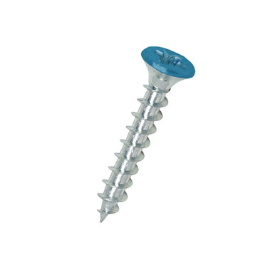 25mm x 4mm Painted Countersunk Zinc Wood Screws - BZP Steel