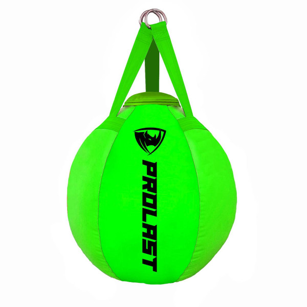 70lb Wrecking Ball Round Heavy Bag Lime Green Made in USA - PRO FIGHT SHOP