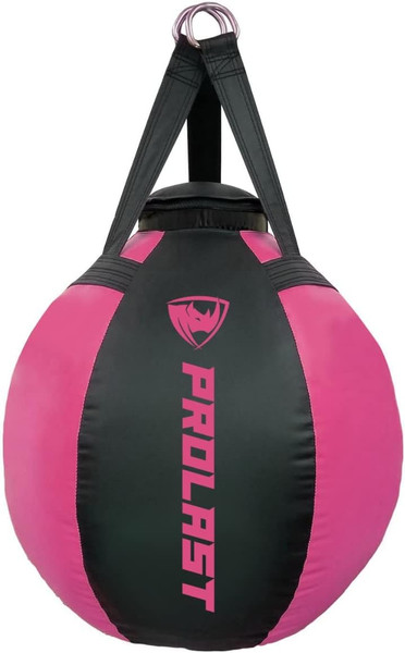 70lb Wrecking Ball Round Heavy Bag Black // Pink Made in USA - PRO ...