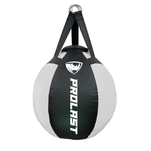 70lb Wrecking Ball Round Heavy Bag White // Black Made in USA - PRO ...
