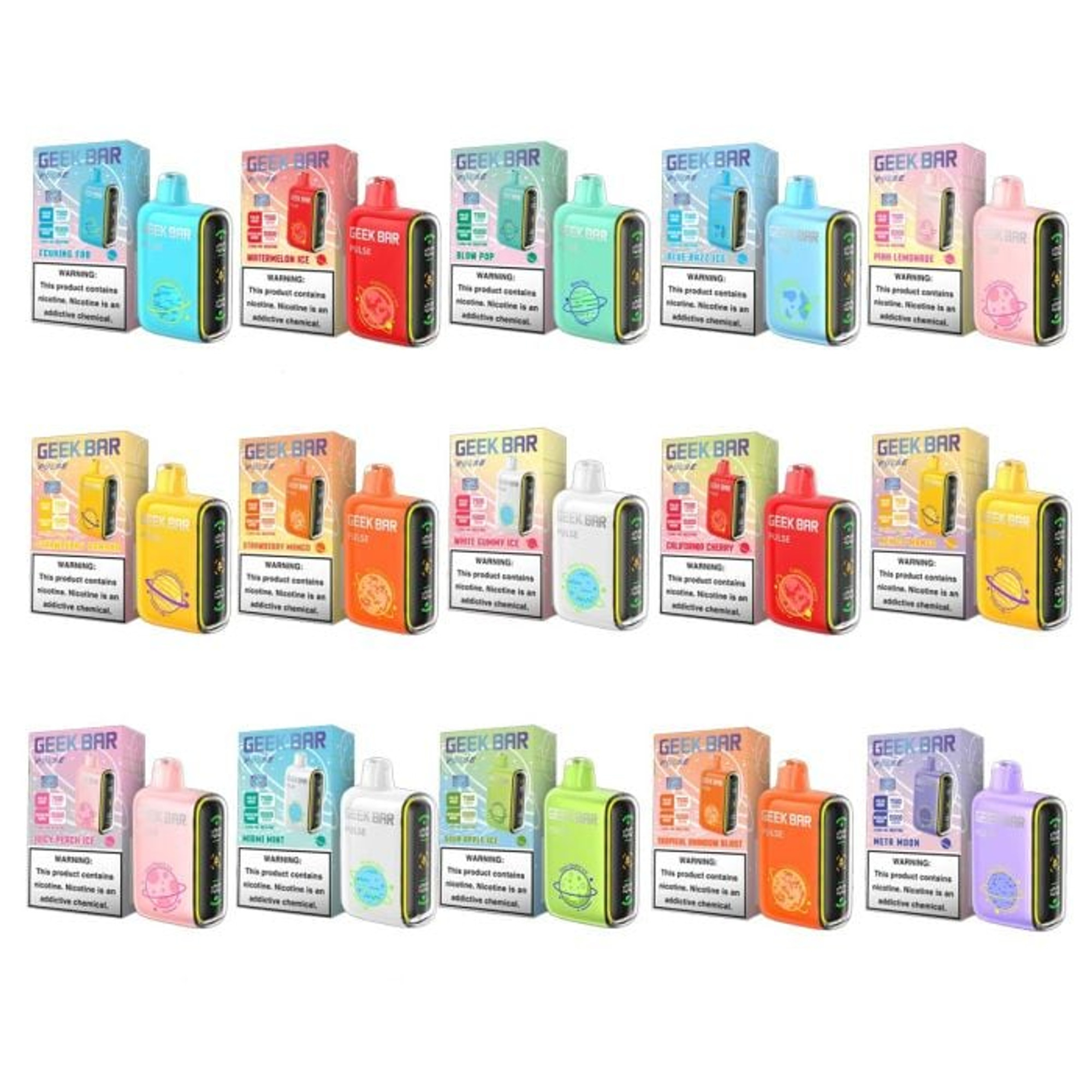 Geek Bar Pulse 5 Nic 15000 Puffs Rechargeable Disposable Vape