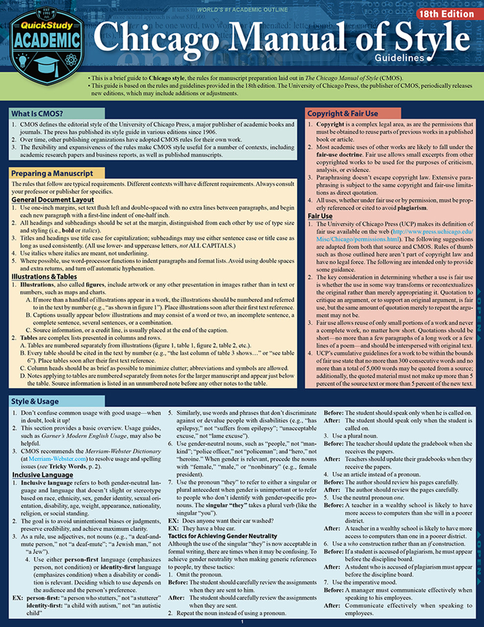 Chicago Manual of Style Guidelines 18th Edition