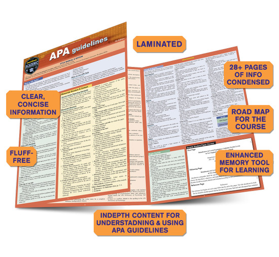 QuickStudy | APA Guidelines Laminated Study Guide (9781423244097) QuickStudy | APA Guidelines Laminated Study Guide (9781423244097)