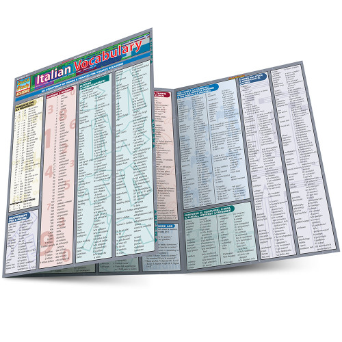 QuickStudy Italian Vocabulary Laminated Study Guide (9781572228283)