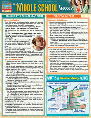 QuickStudy | Keys To Middle School Success Digital Reference Guide ...