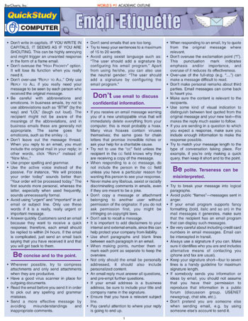 QuickStudy | Email Etiquette Digital Reference Guide - BarCharts ...