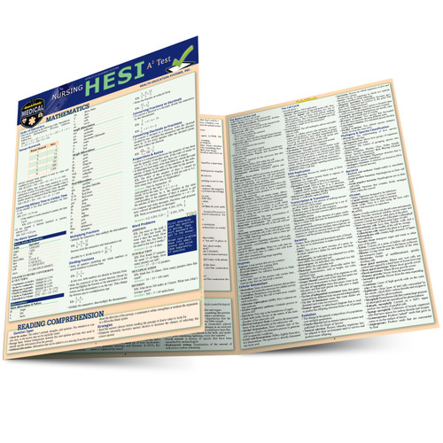 QuickStudy Nursing HESI A2 Laminated Reference Guide (9781423236528)