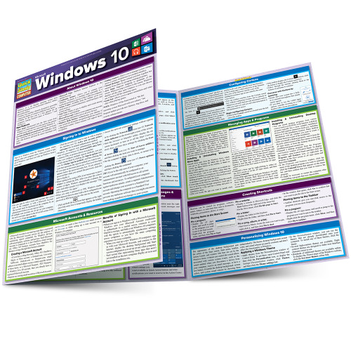 QuickStudy Microsoft Windows 10 Laminated Reference Guide (9781423226017)