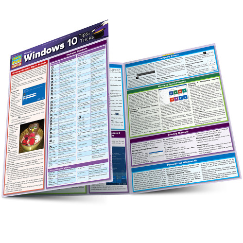 QuickStudy Microsoft Windows 10: Tips & Tricks Laminated Reference ...